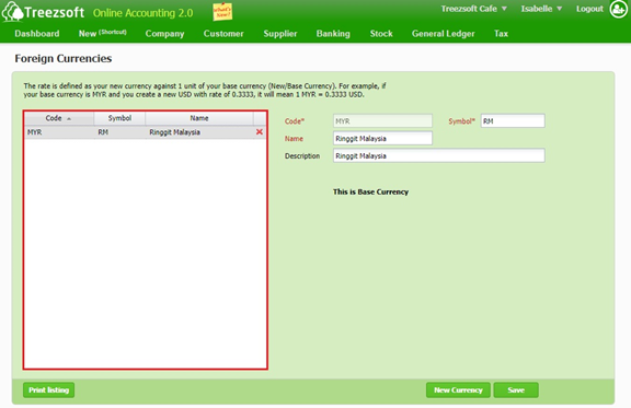 foreign currencies - How to set up foreign currencies in Treezsoft ... foreign currencies - How to set up foreign currencies in Treezsoft ...