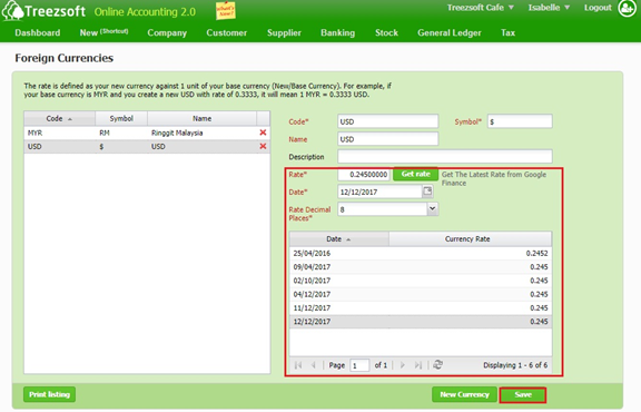 foreign currencies - How to set up foreign currencies in Treezsoft ... foreign currencies - How to set up foreign currencies in Treezsoft ...