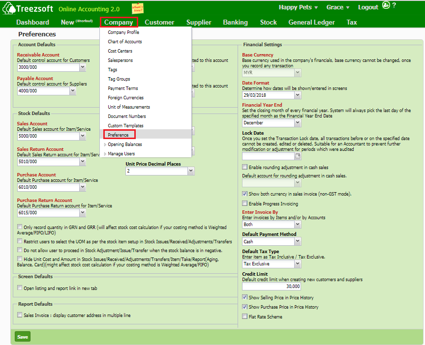 preference - How to edit my preferences? - TreezSoft Blogs