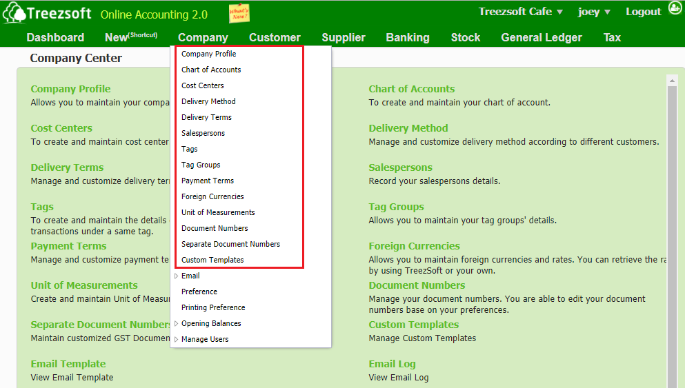 company - Functionality of company module in Treezsoft - TreezSoft博客