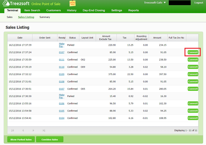 full tax invoice - How to convert POS receipt to full tax invoice ...